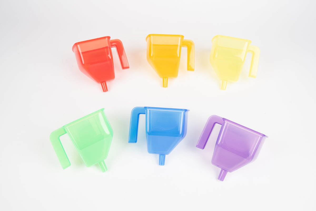 TRANSLUCENT COLOUR FUNNEL SET - PK6 – Balancing Act Toys