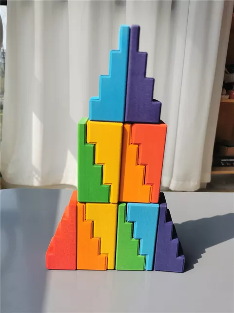 Rainbow Ladder Blocks – Balancing Act Toys